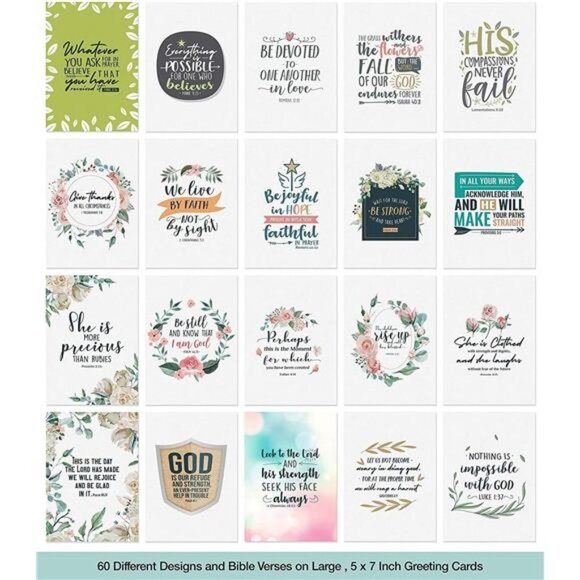 Other | Bible Verse Cards With 6 Different Designs And Inspirational ...